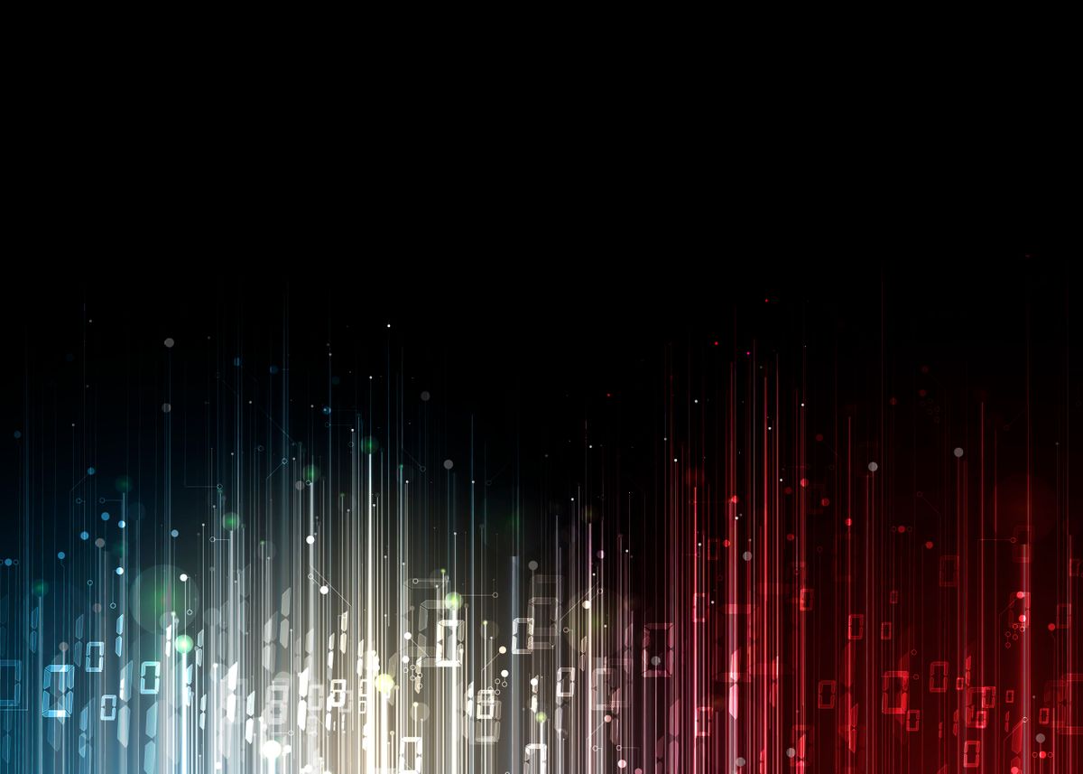 'Bytes of binary code run' Poster by Vs 1489 | Displate