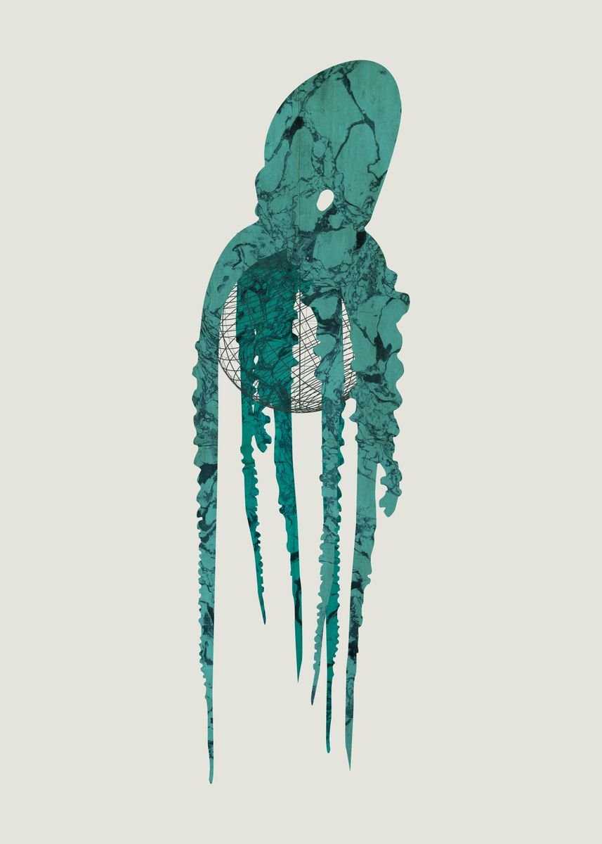 'Alien Octopus' Poster, picture, metal print, paint by AnjoArt ...