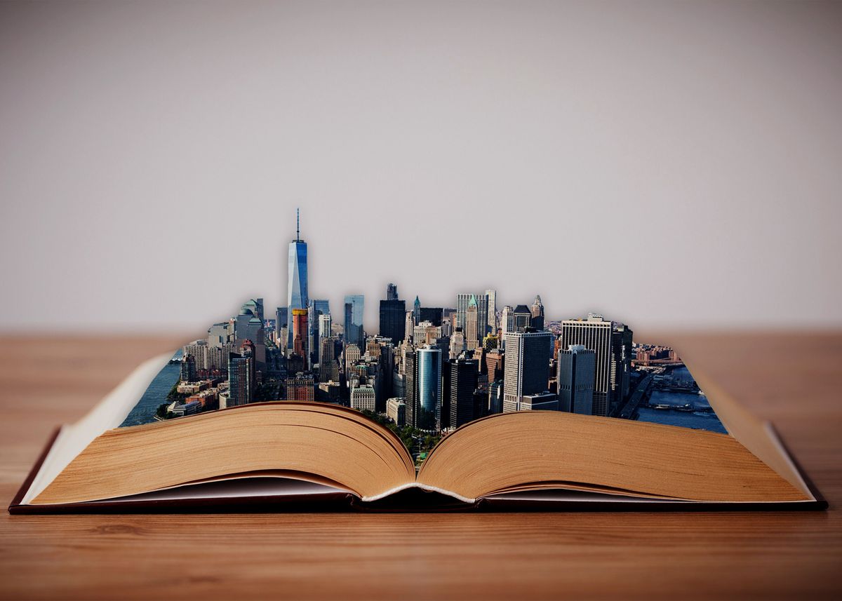 'Books open new worlds' Poster by Tom Meka | Displate