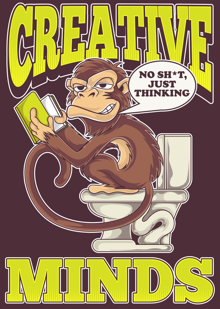 'Creative Monkey' Poster, picture, metal print, paint by Street Monkey ...
