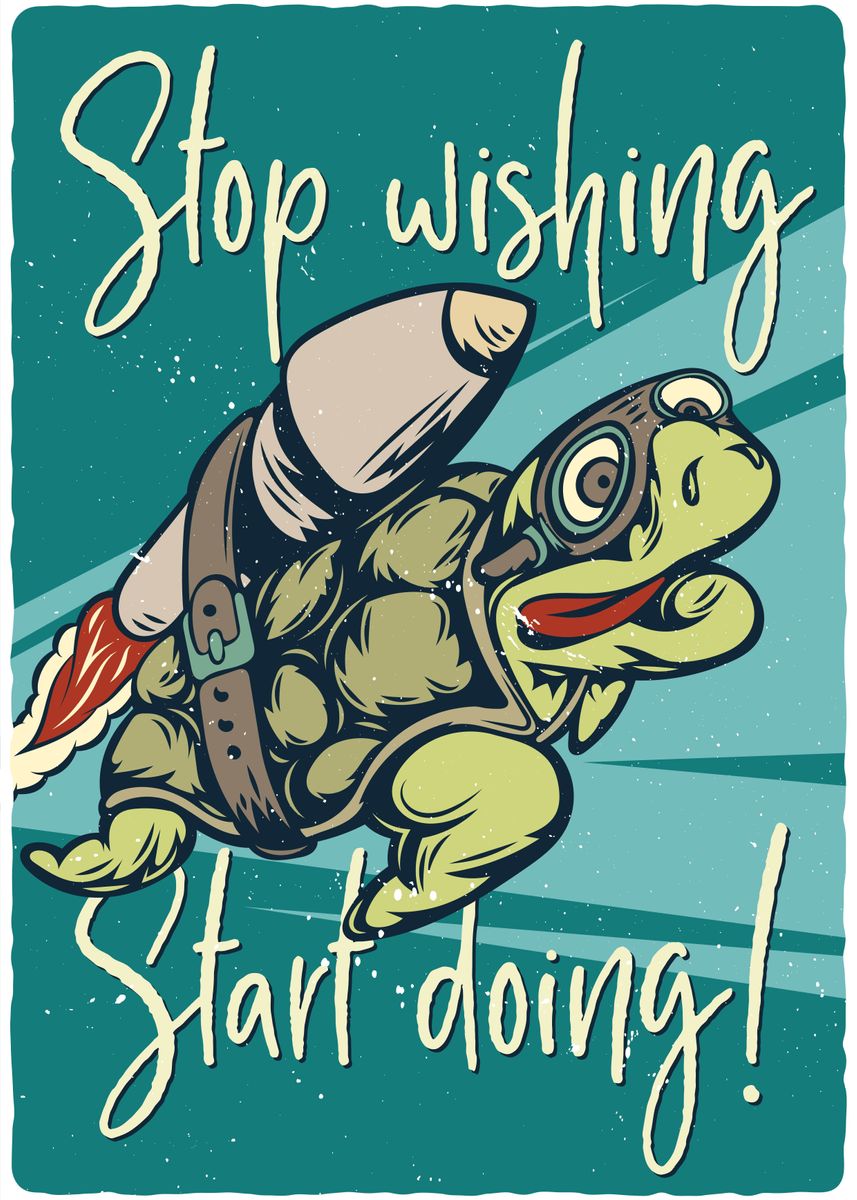 ' Fast turtle' Poster, picture, metal print, paint by Markus Knigge ...