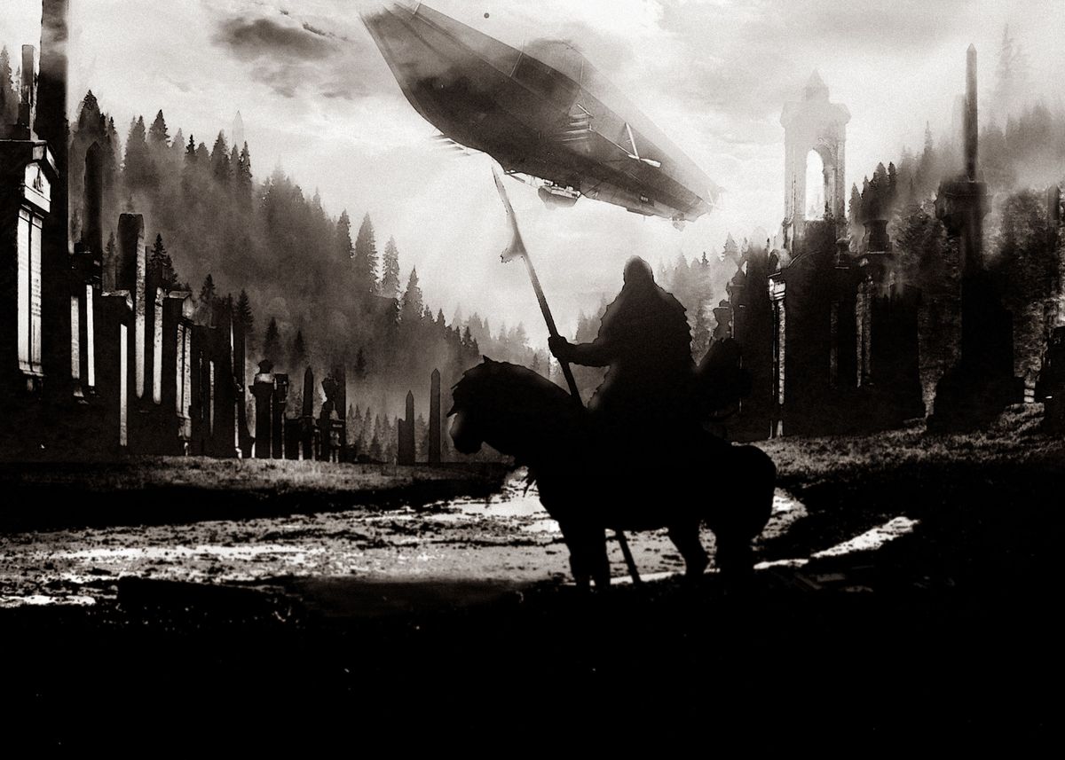 'Go Forth Black and White' Poster by Brian Scutt | Displate