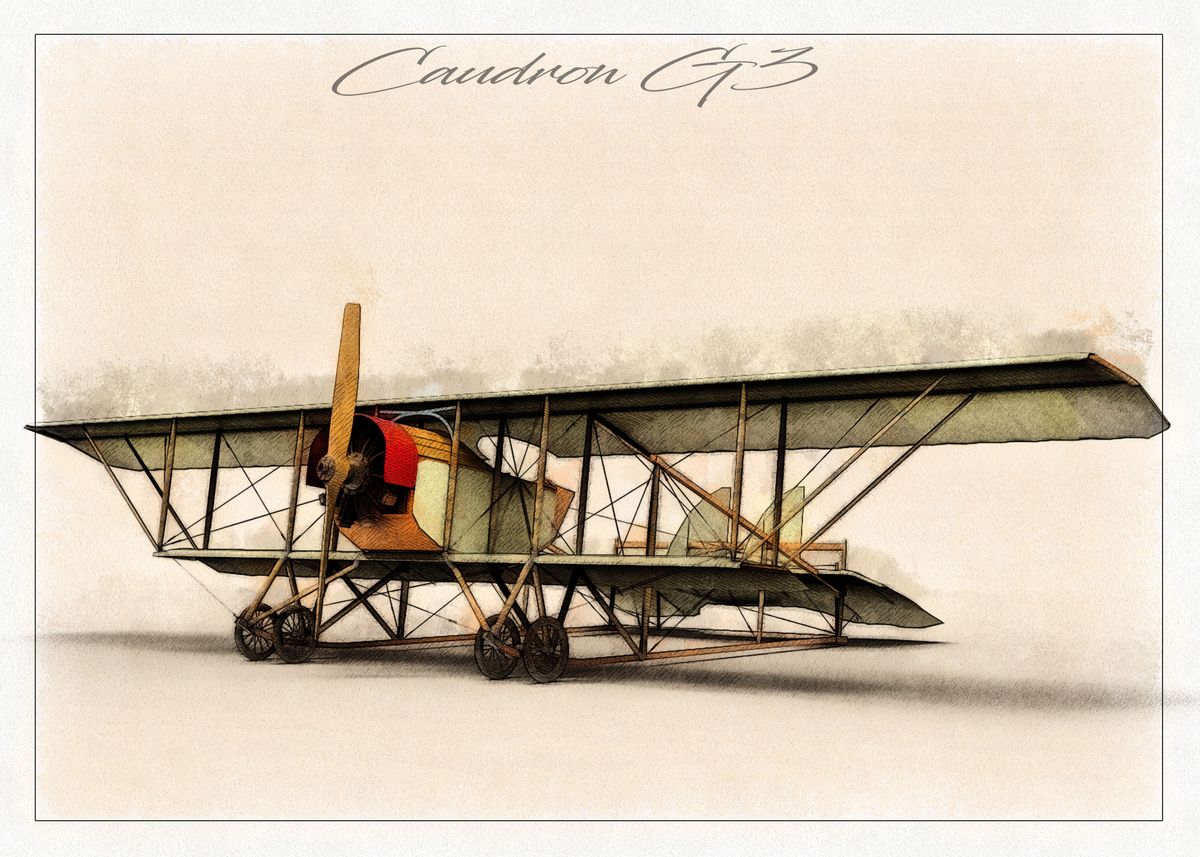 'Caudron G3 WWI Plane' Poster by Aivaras Grauzinis | Displate
