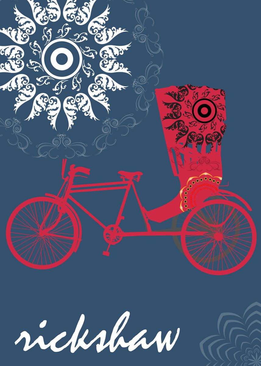 'rickshaw ' Poster by Nur Uddin | Displate