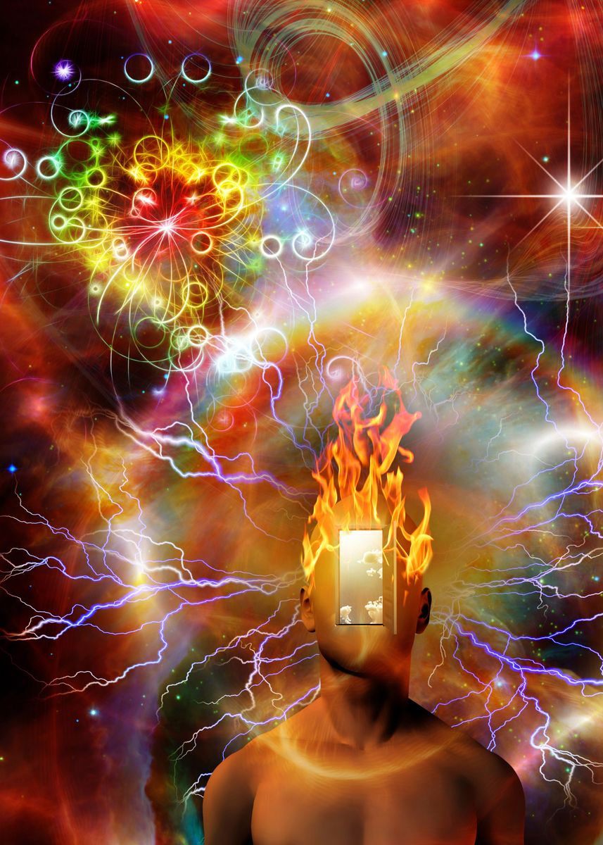 'Burning mind' Poster, picture, metal print, paint by Bruce Rolff ...