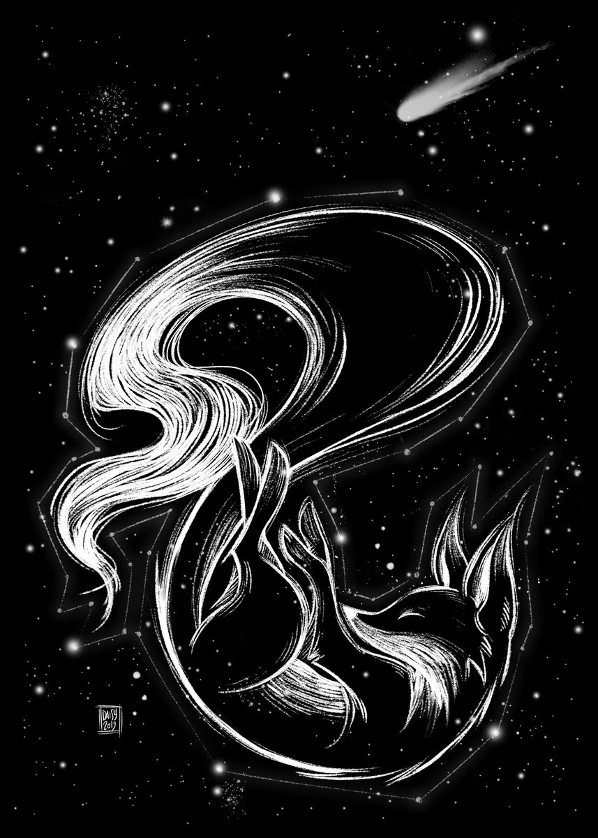'Starry Fox' Poster, picture, metal print, paint by Daisj Ingrosso ...