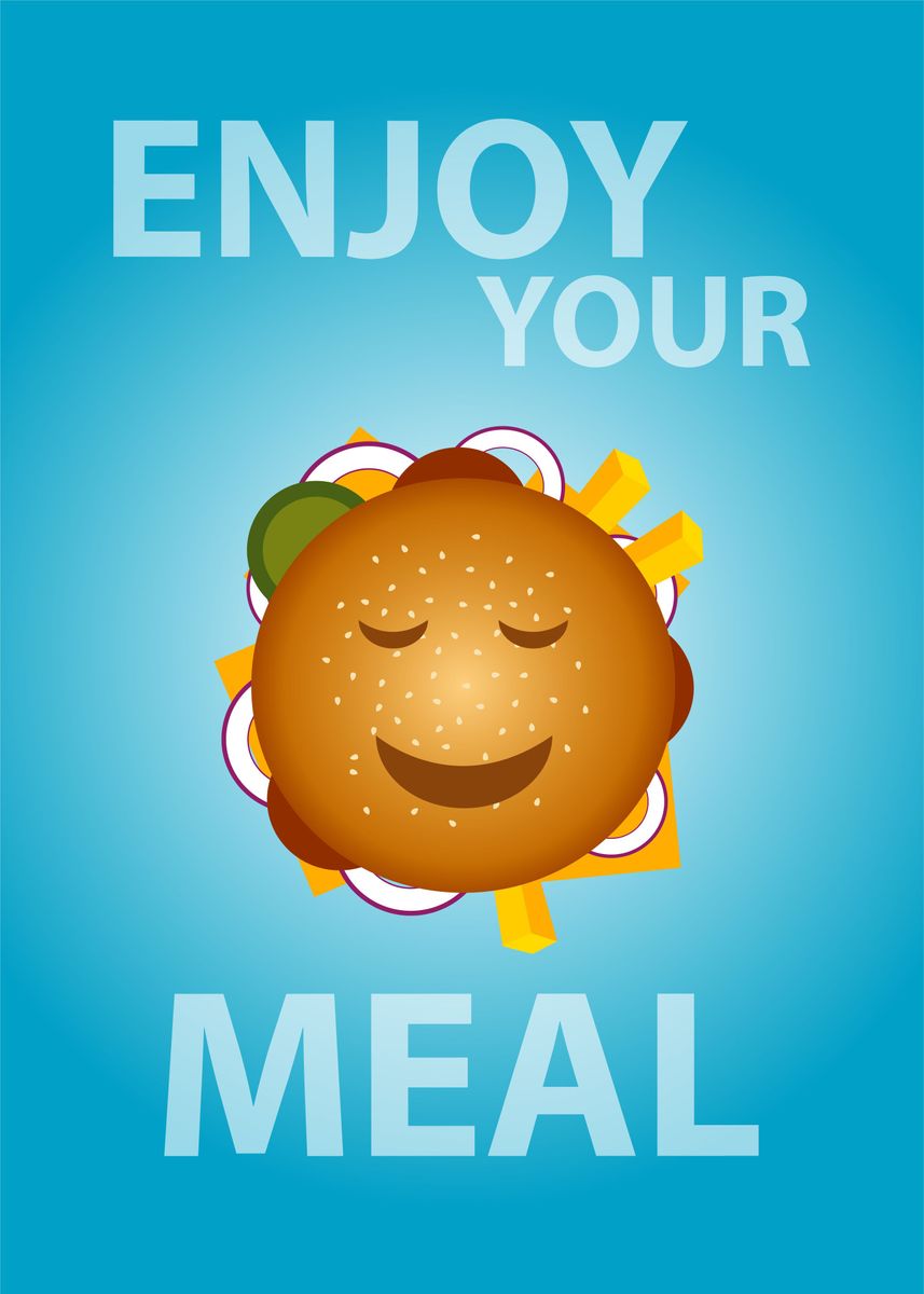 'Enjoy your meal' Poster, picture, metal print, paint by Béatrice ...