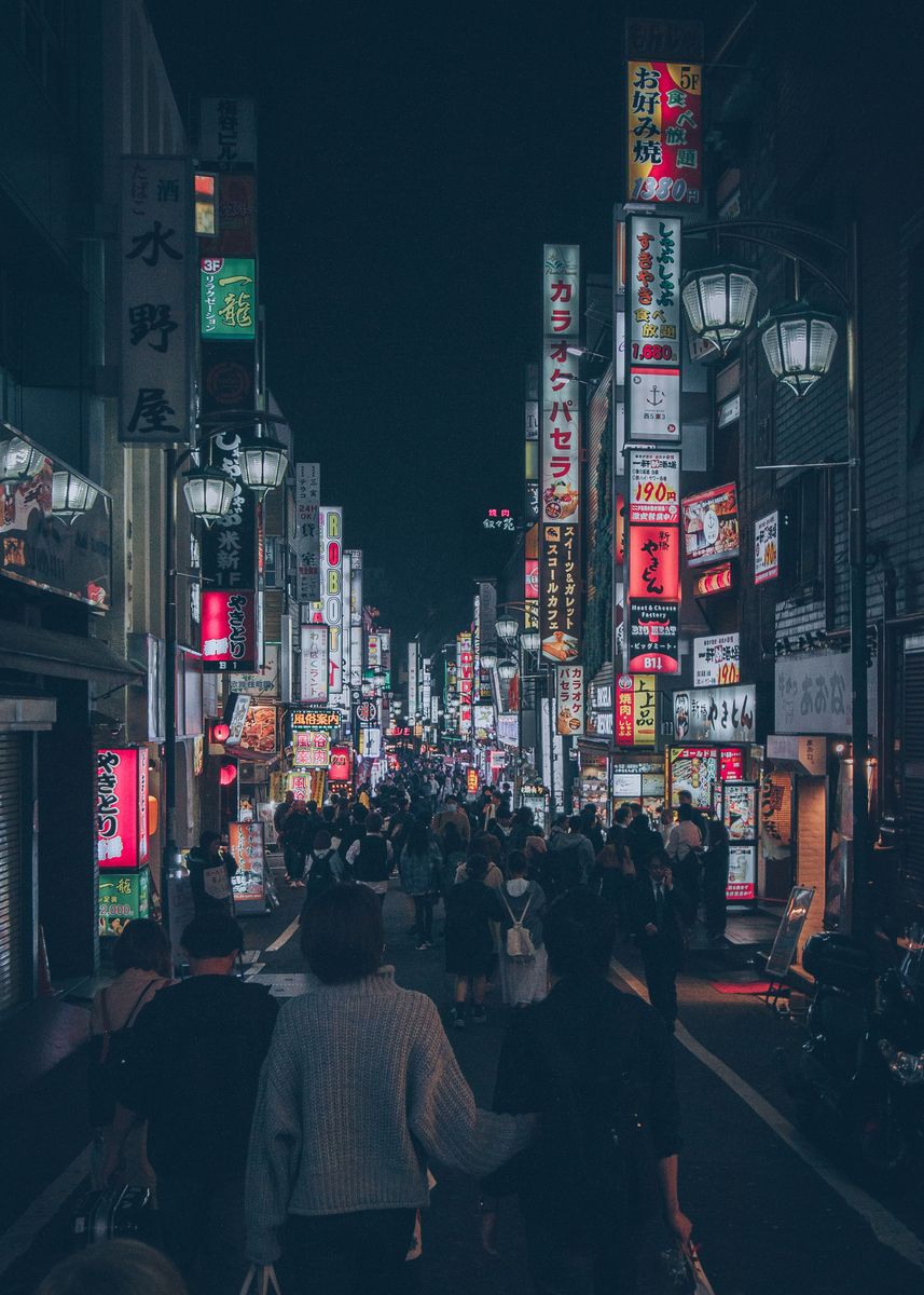 'Crowds' Poster, picture, metal print, paint by Mario Popescu | Displate