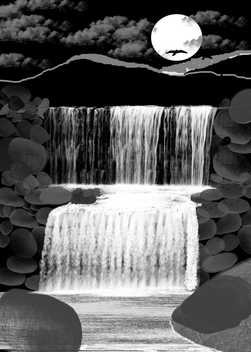 'The Nature at Night' Poster, picture, metal print, paint by Randy Chua ...