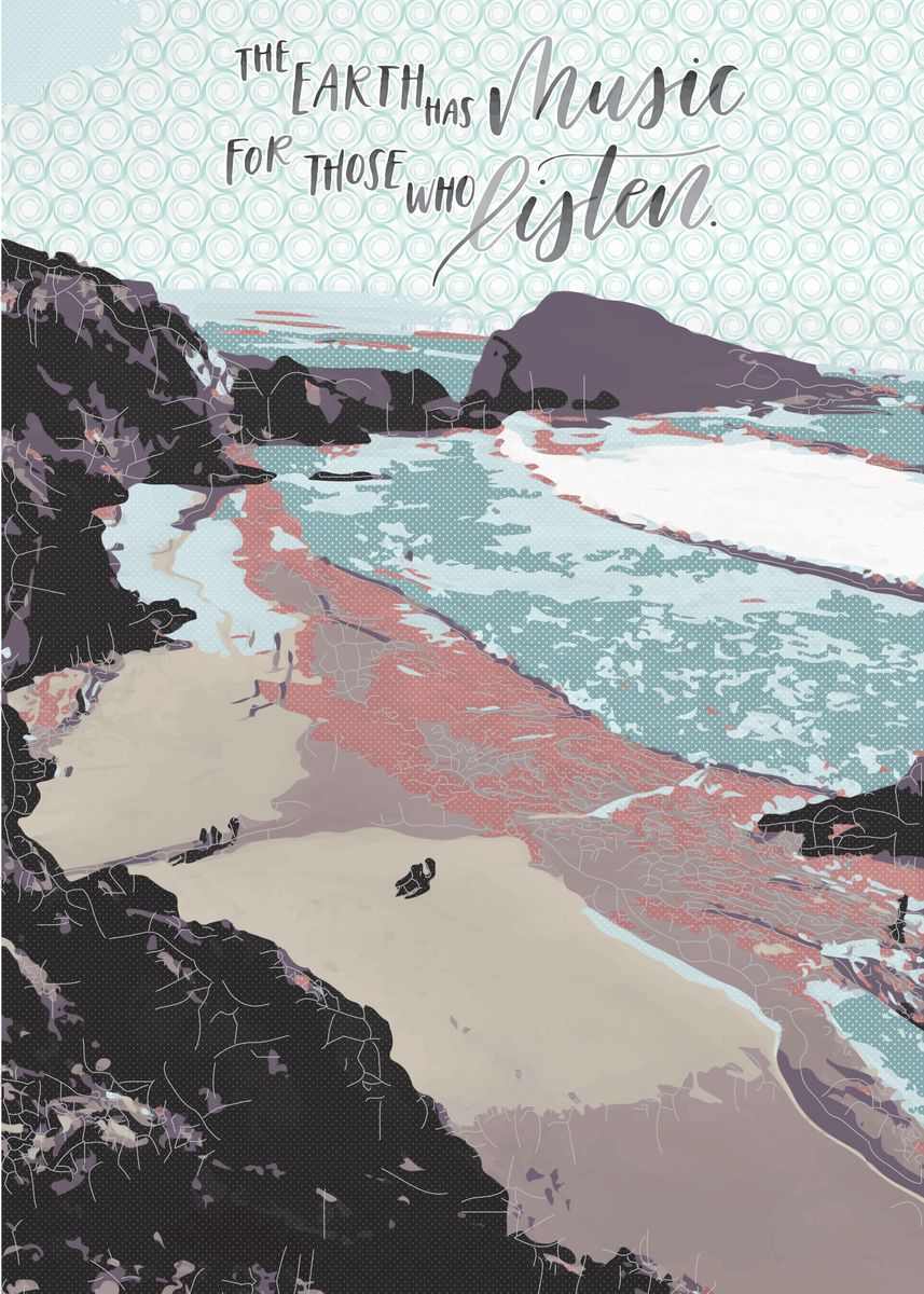 'Music of Earth' Poster, picture, metal print, paint by Petra Prašnikar ...