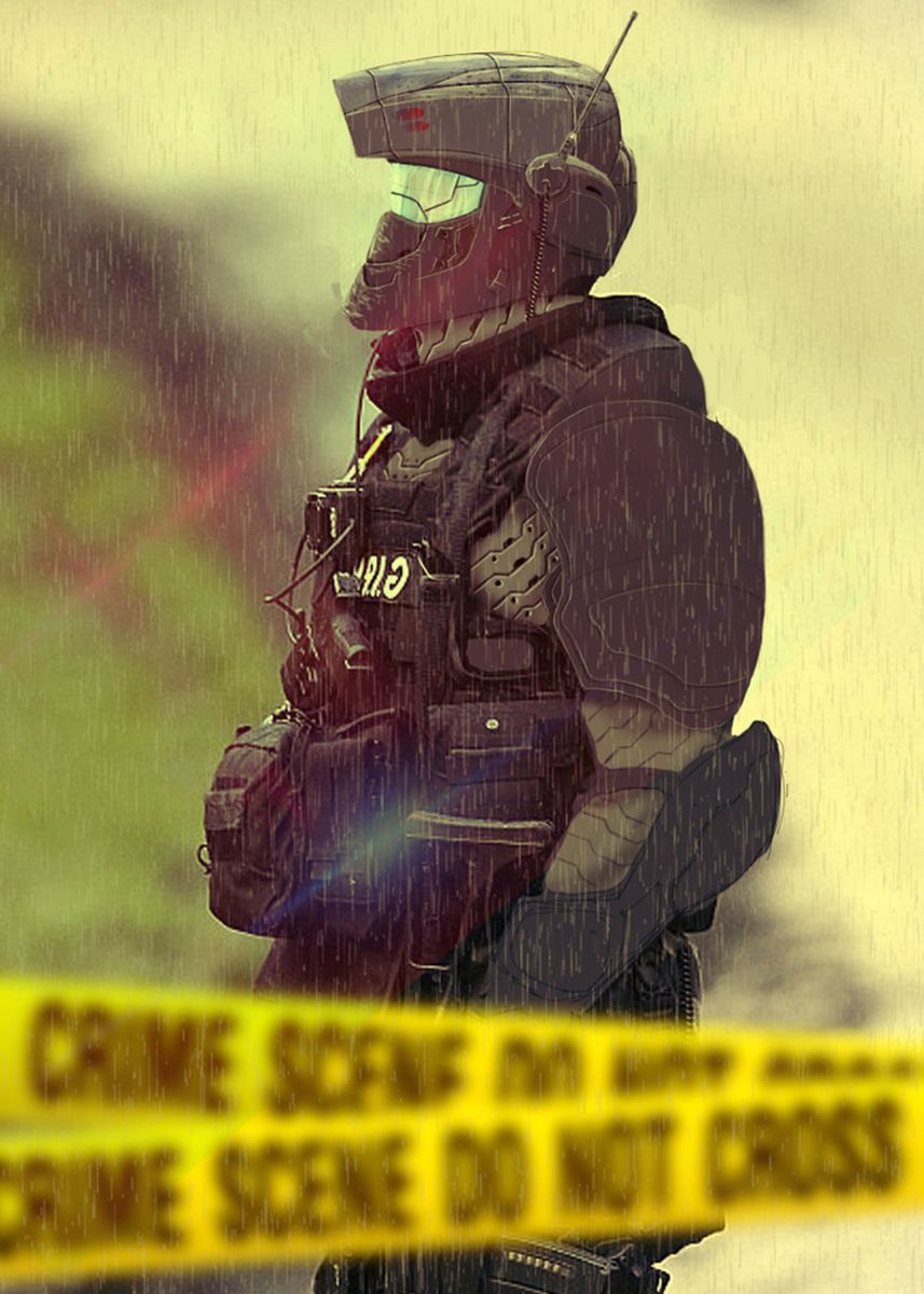 'Police Officer crime scene' Poster by Dejan Vukanovic | Displate