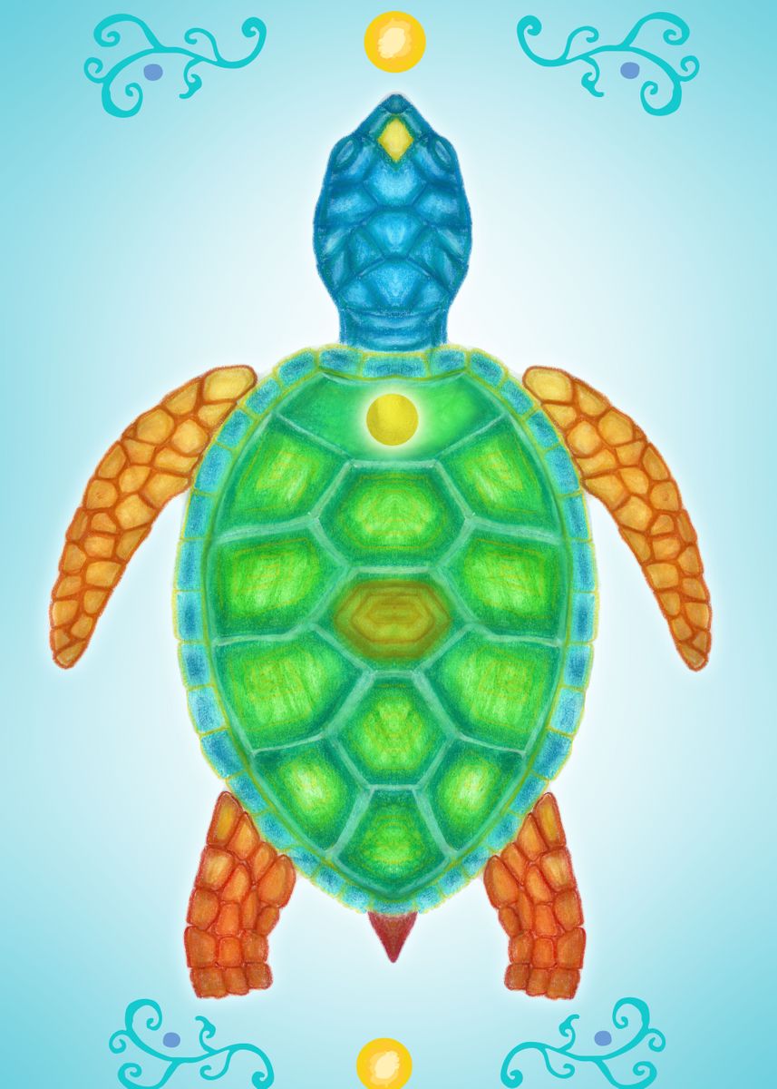 'Turtle' Poster by Larim Art | Displate