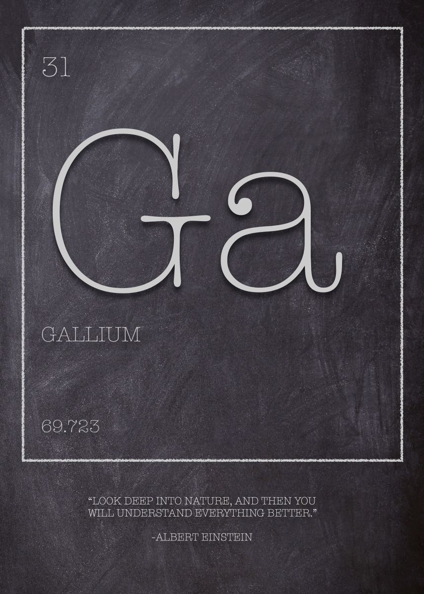 'Gallium' Poster, picture, metal print, paint by Chad Clarke | Displate