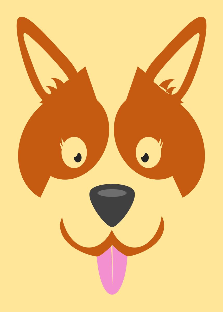 'happy dog' Poster by Oliver Rodulfo | Displate