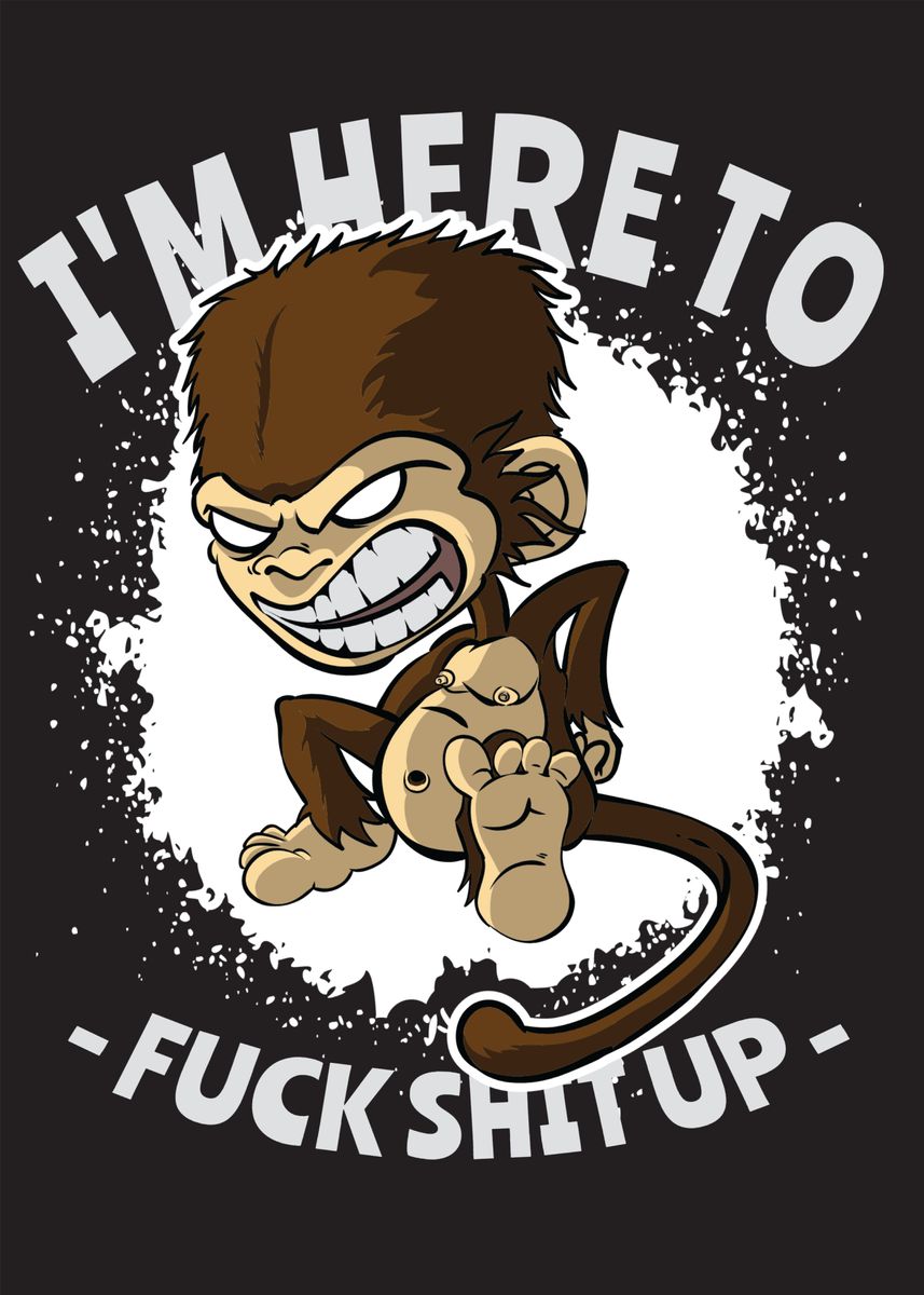 'Monkey Madness' Poster, picture, metal print, paint by Chris Simmons ...