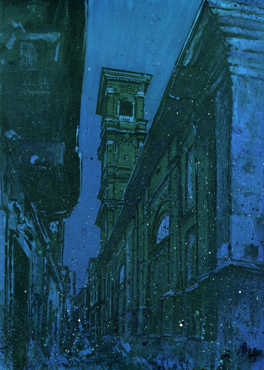 'Via Botero digital 2005' Poster by Andrea Gatti | Displate