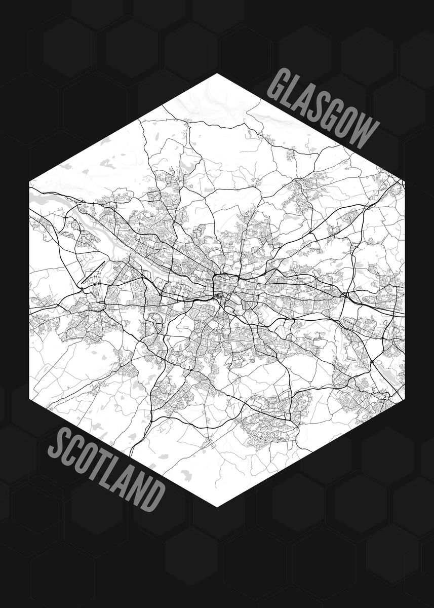 'Glasgow Scotland' Poster by Iwoko | Displate