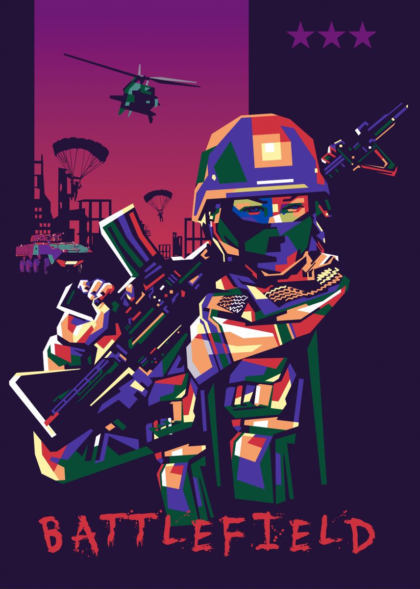 'battlefield soldier' Poster by Popart PosterS | Displate