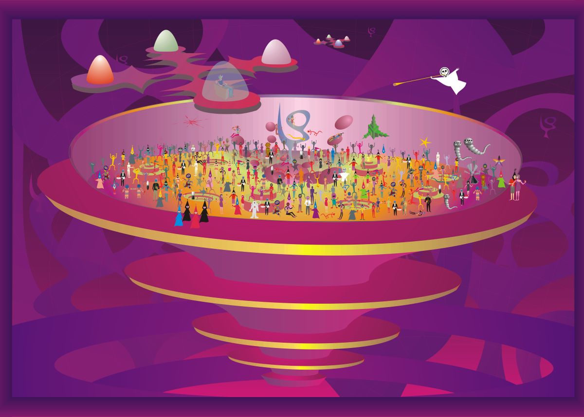 'Febris In Astroclub' Poster by Mario Bortolini | Displate