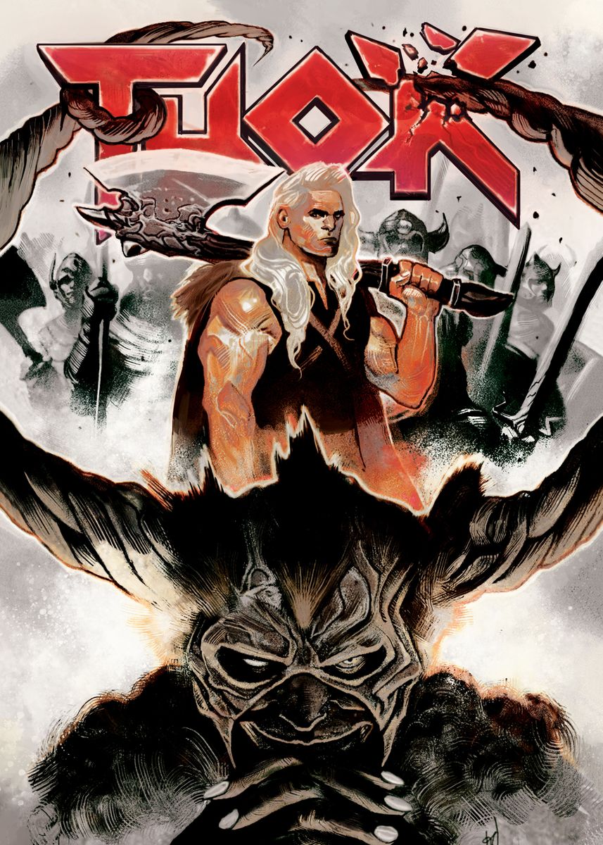 'Thor the Hero' Poster, picture, metal print, paint by Marvel | Displate