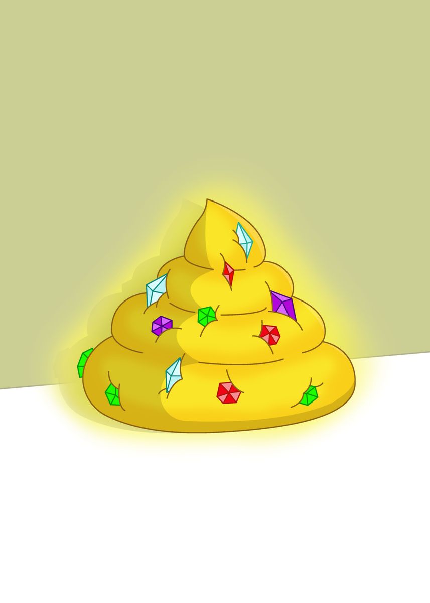 'Golden piece of Crap ' Poster, picture, metal print, paint by Hamzah ...