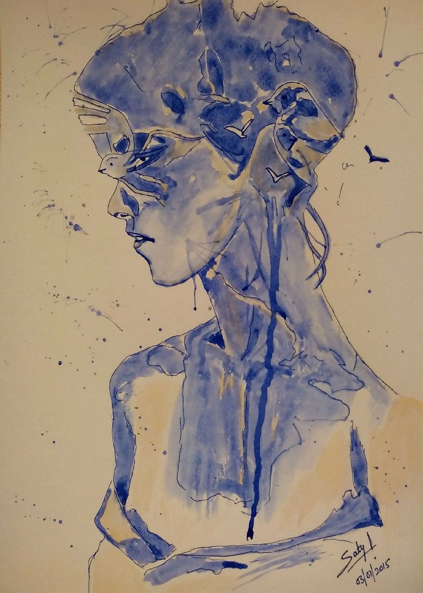 'Broken Inside' Poster by Satish Tailor | Displate