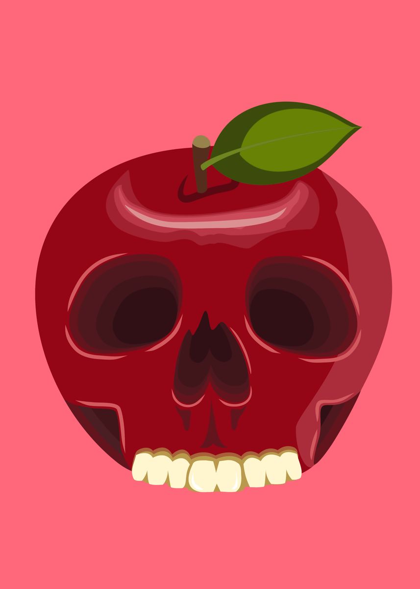 'Apple Scull' Poster, picture, metal print, paint by Ralph Frankenberg ...