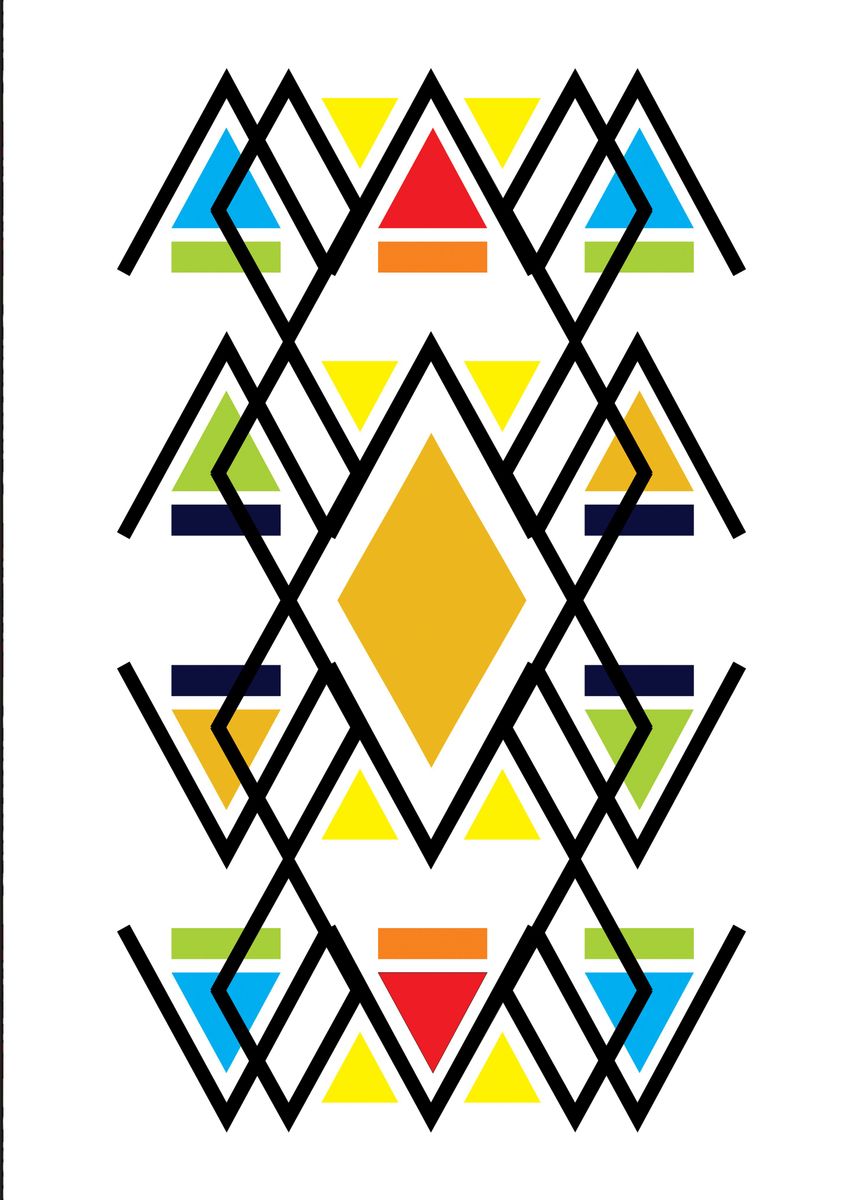 'Triangular Repeat Patterns' Poster, picture, metal print, paint by ...