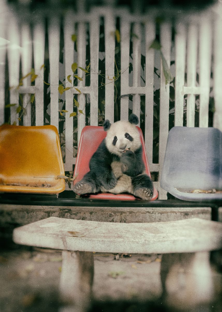 'Urban Panda' Poster, picture, metal print, paint by Scott Ward | Displate