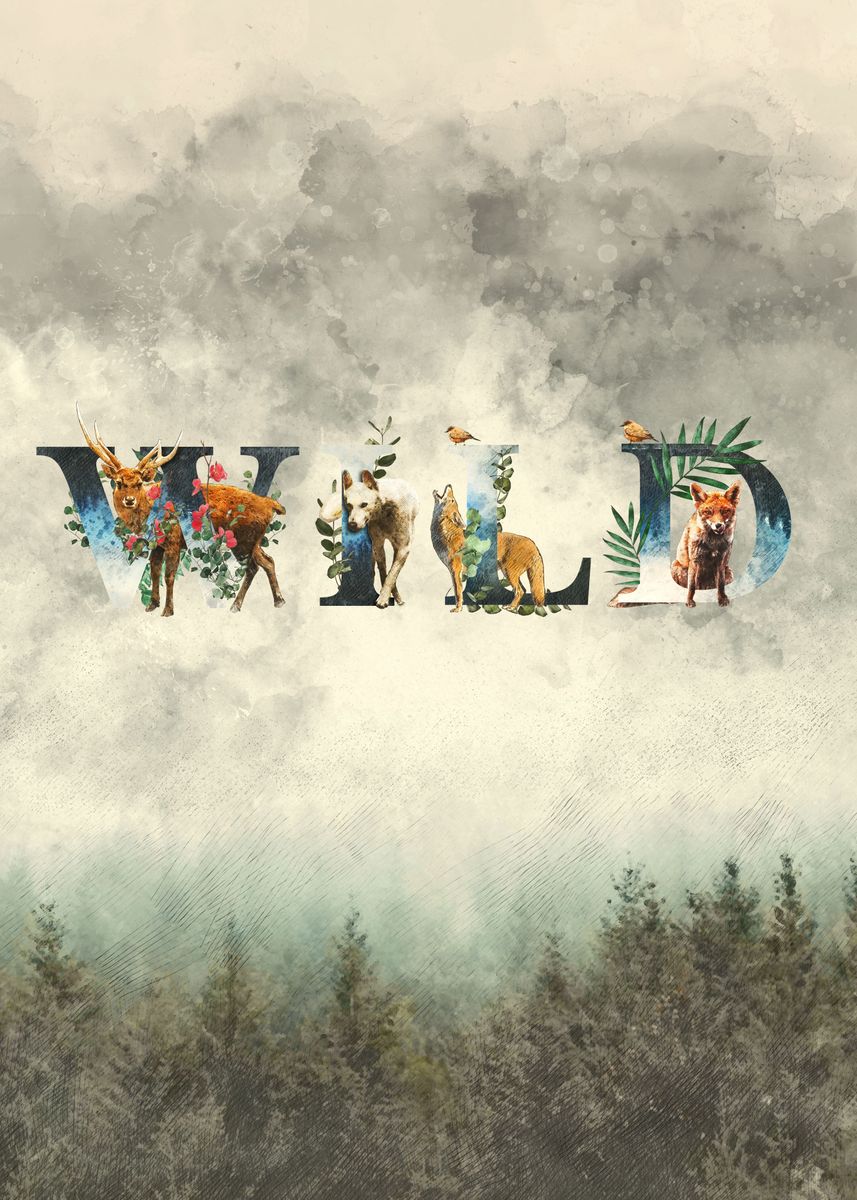 'Wild Artwork' Poster, picture, metal print, paint by Enchanted Elm ...