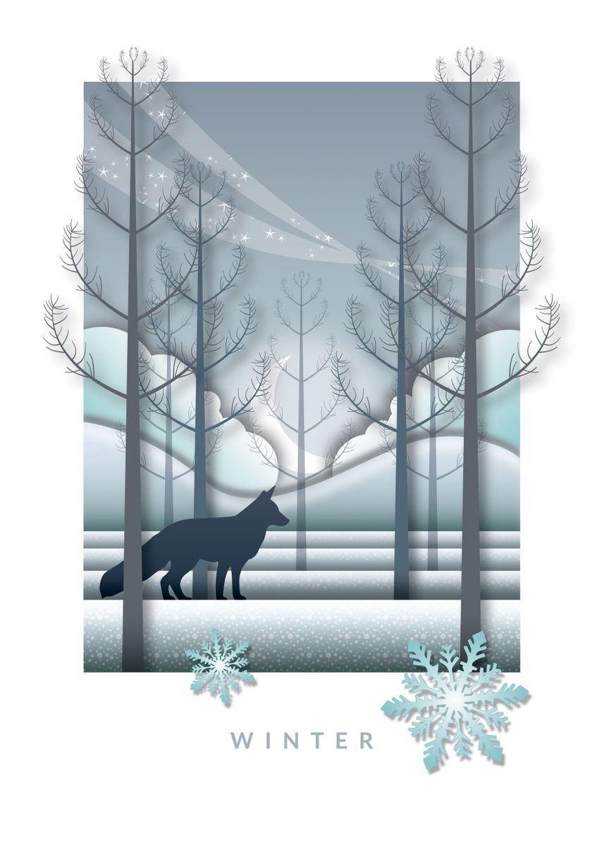 'Winter Time' Poster, picture, metal print, paint by donna mintey ...