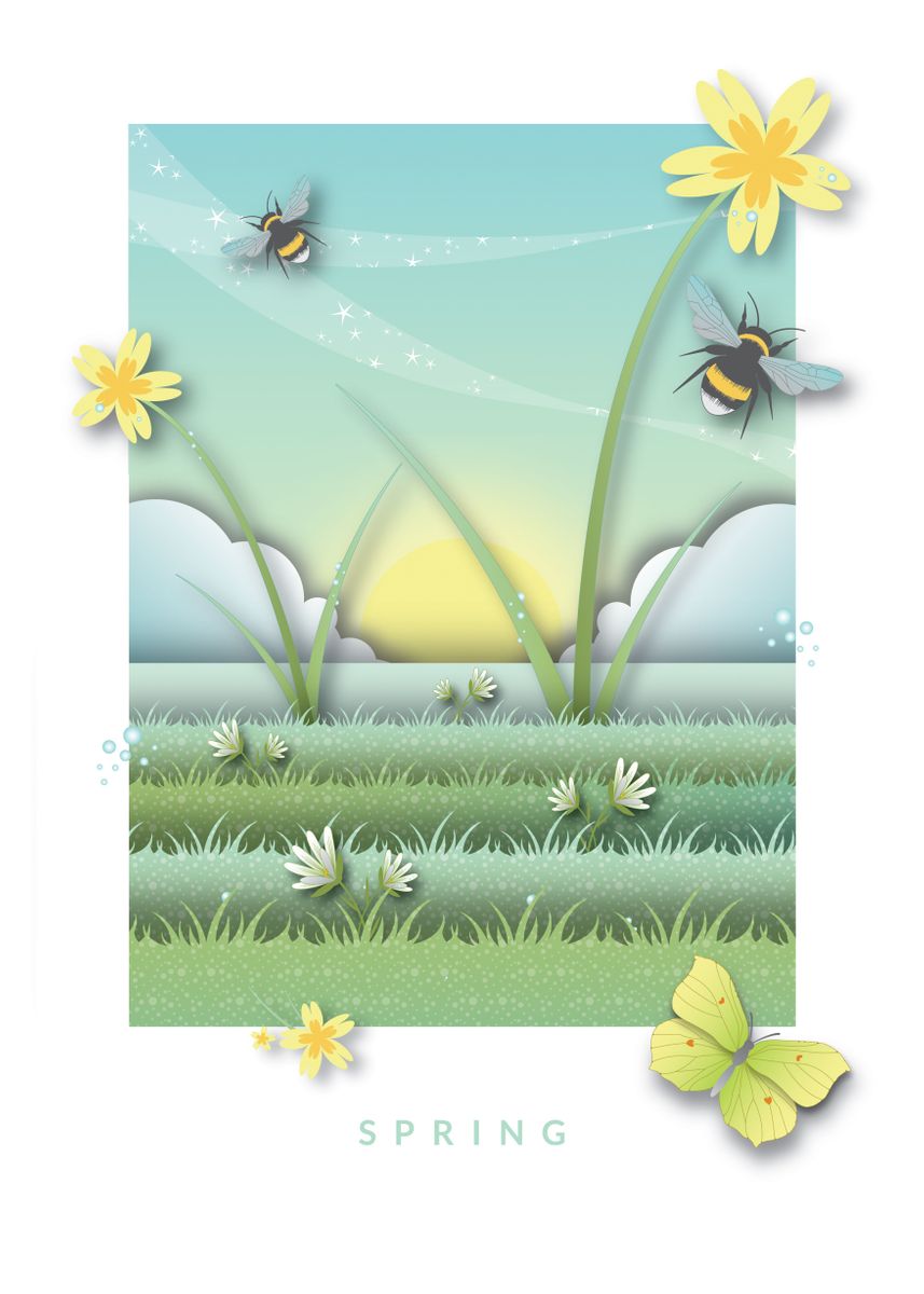 'Spring Time' Poster, picture, metal print, paint by donna mintey ...