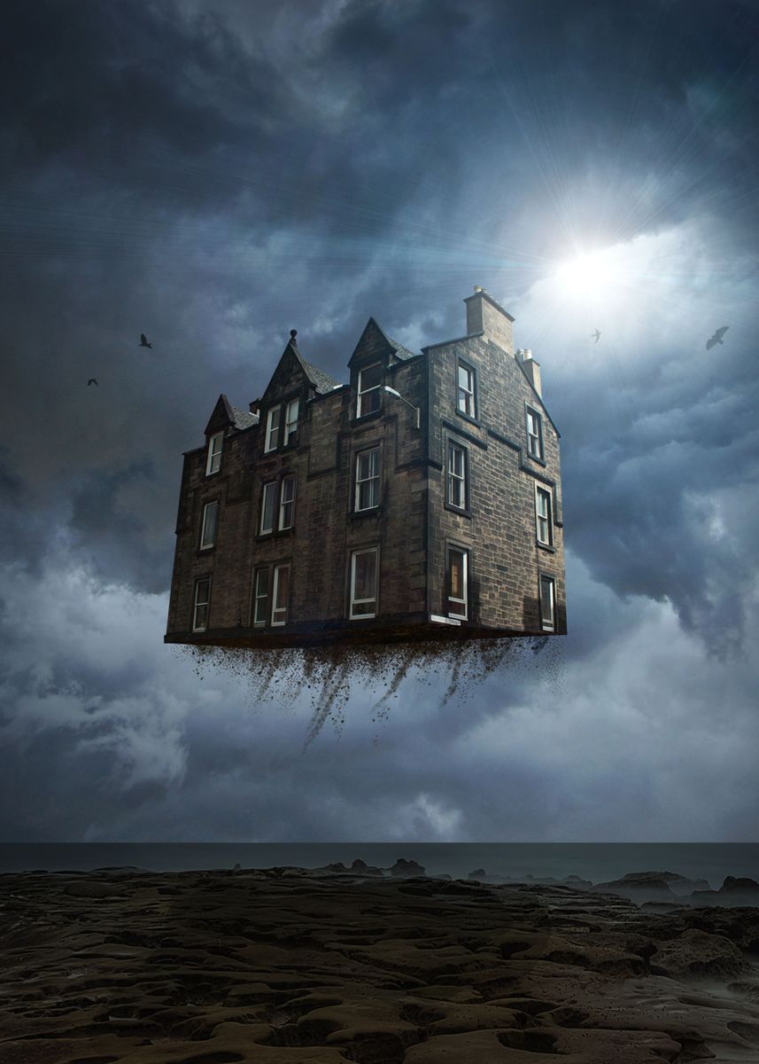'The Floating House' Poster by Michael Vincent Manalo | Displate