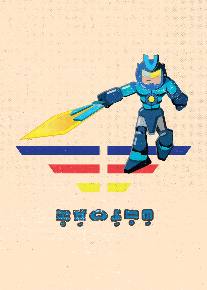 'Combatron' Poster, picture, metal print, paint by Jamie Domingo | Displate