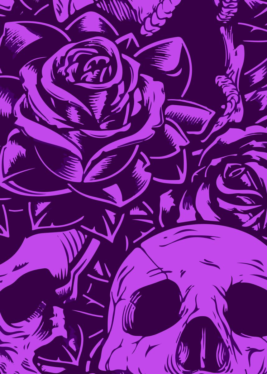 'Purple Death' Poster, picture, metal print, paint by Freak Creator ...