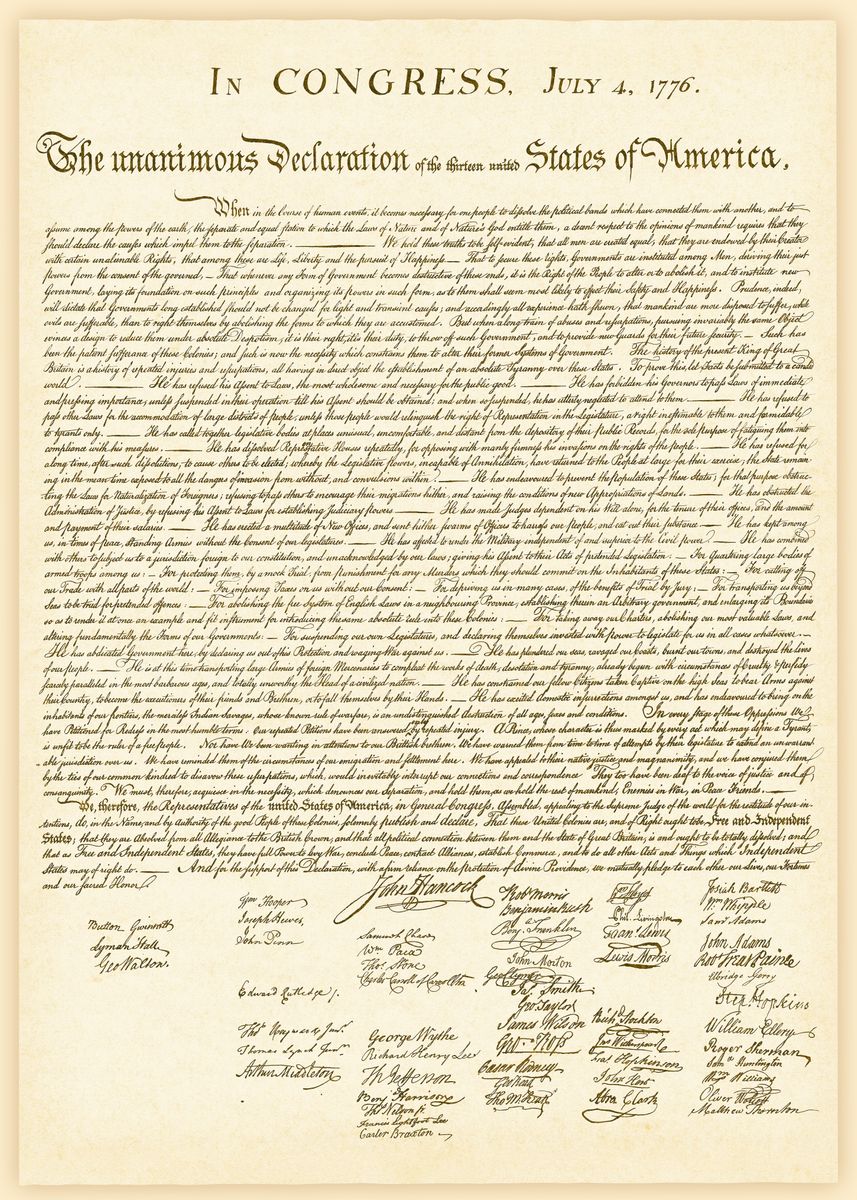 'USA Independence 1776' Poster, picture, metal print, paint by Vertigo ...