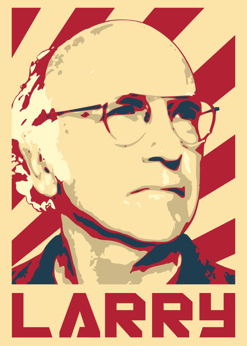 'Larry David Propaganda' Poster by Filip Hellman | Displate