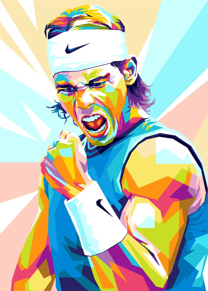 'Rafael Nadal' Poster, picture, metal print, paint by wpap me | Displate