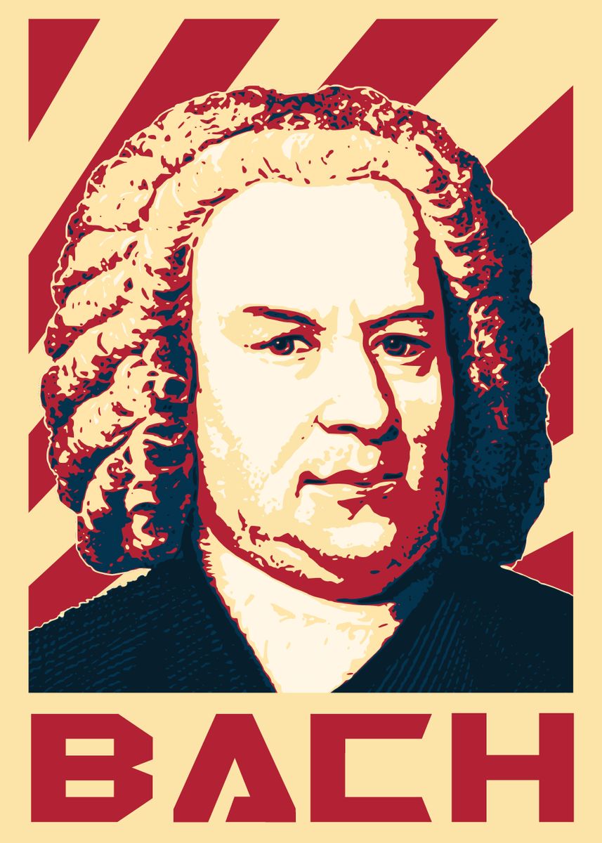 'Johann Sebastian Bach' Poster, picture, metal print, paint by Filip ...