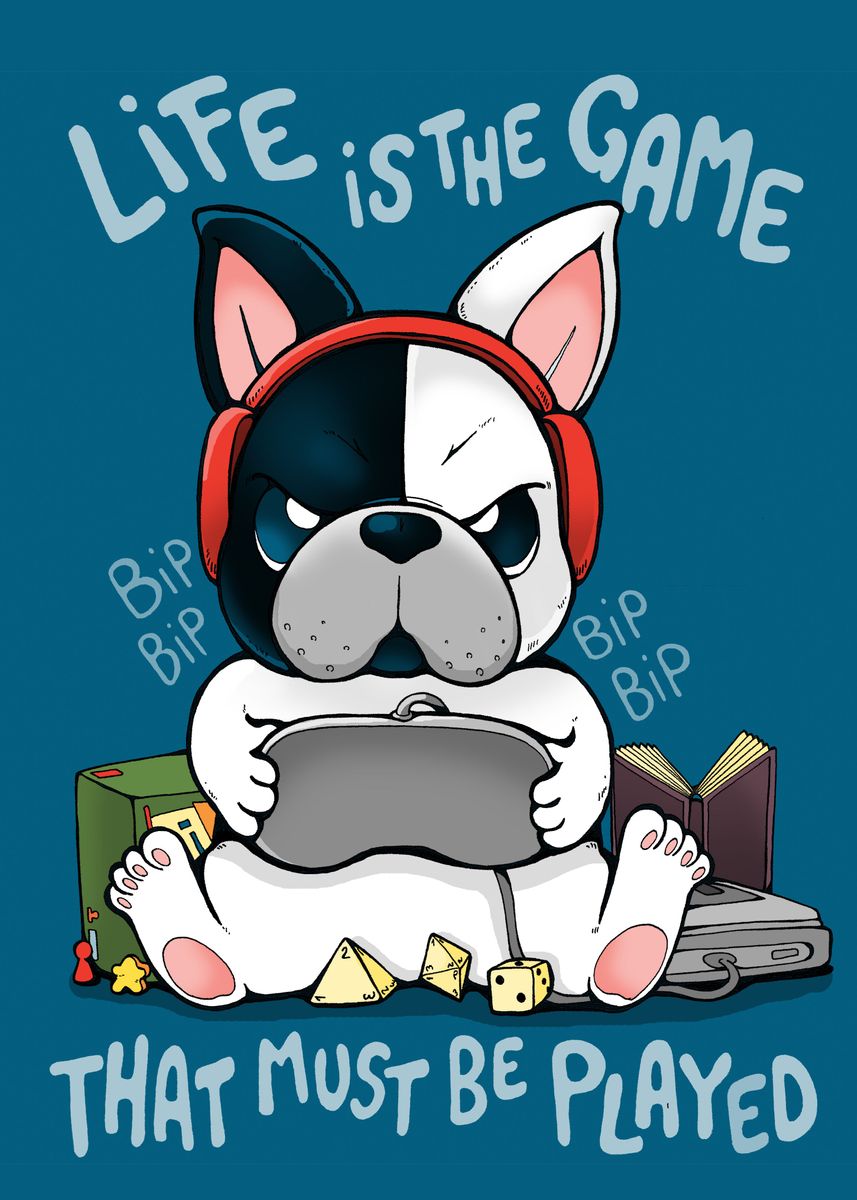 'Life is a Game' Poster, picture, metal print, paint by Valentina ...