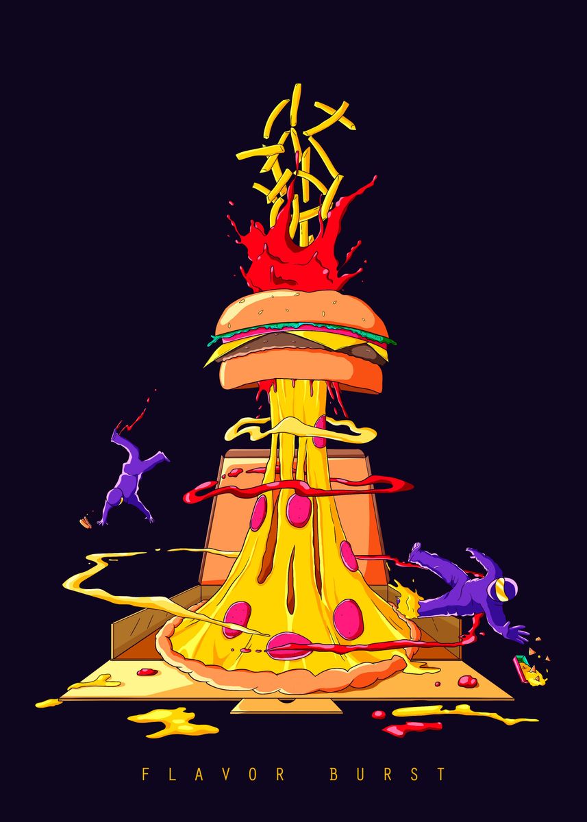 'Flavor burst' Poster, picture, metal print, paint by Luis Espíritu ...