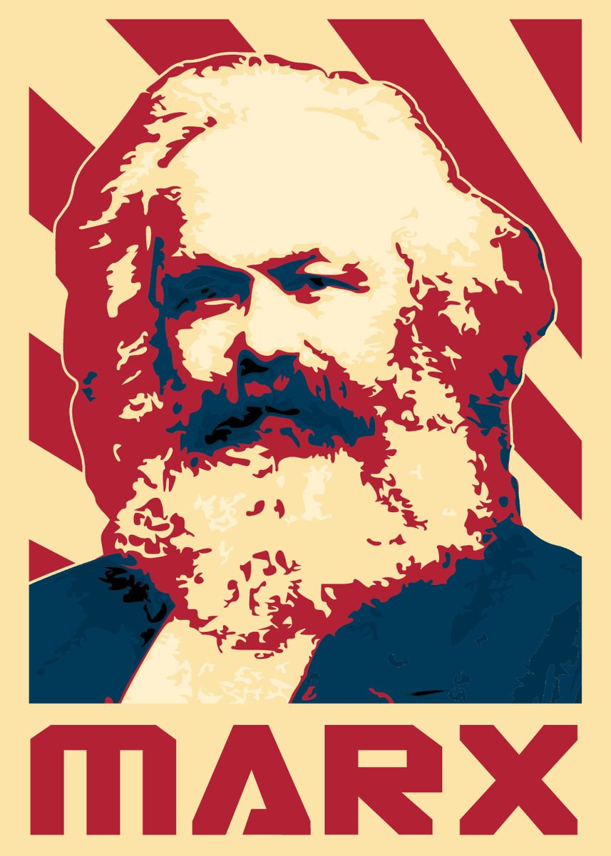 'Karl Marx Propaganda' Poster, picture, metal print, paint by Filip ...