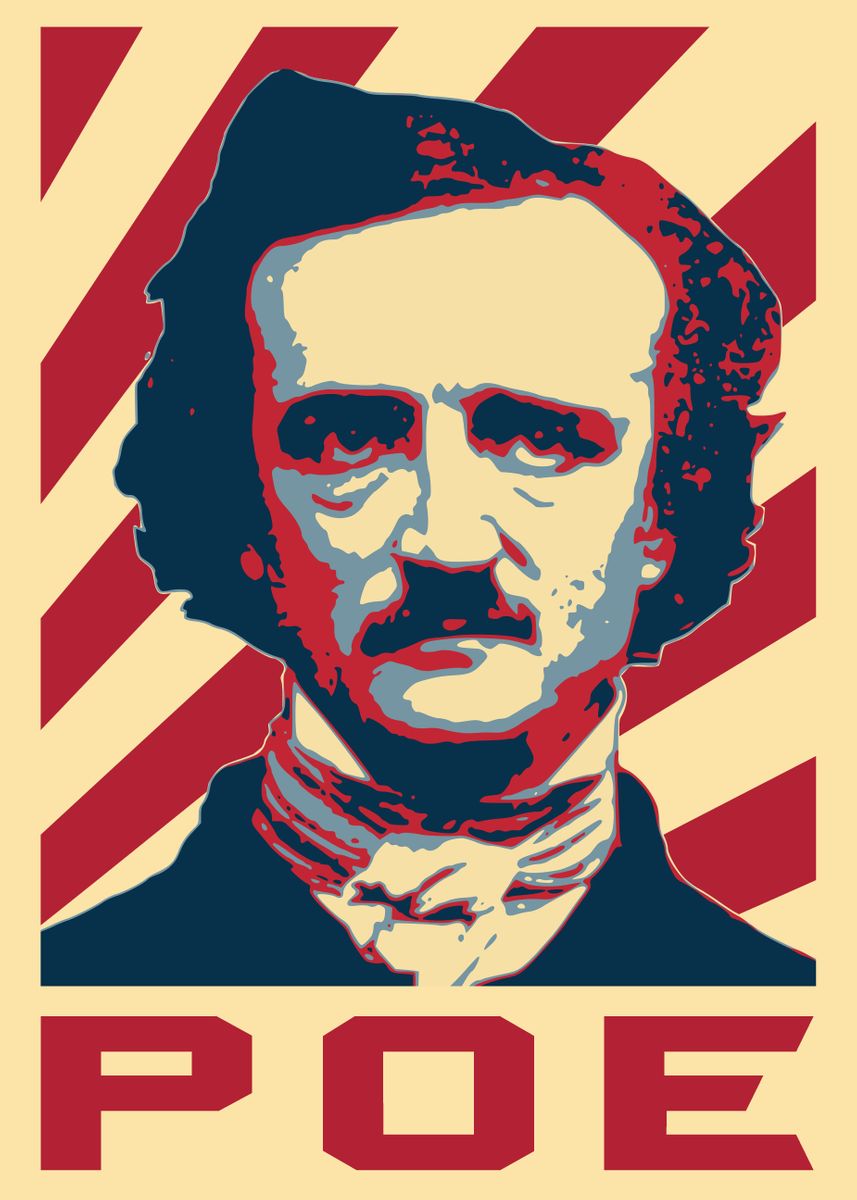'Edgar Allan Poe Propaganda' Poster, picture, metal print, paint by ...