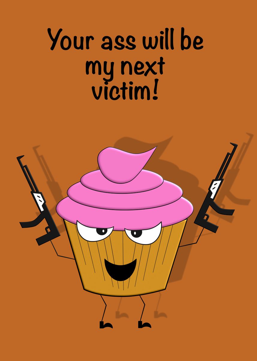 'Evil cupcake' Poster by Eszter Vaszari | Displate