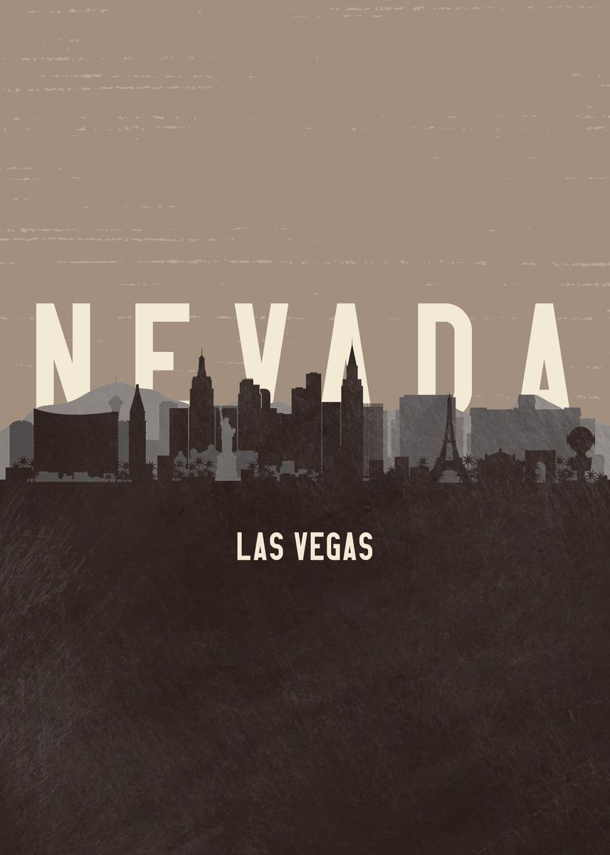 'Las Vegas Nevada' Poster, picture, metal print, paint by Iwoko | Displate