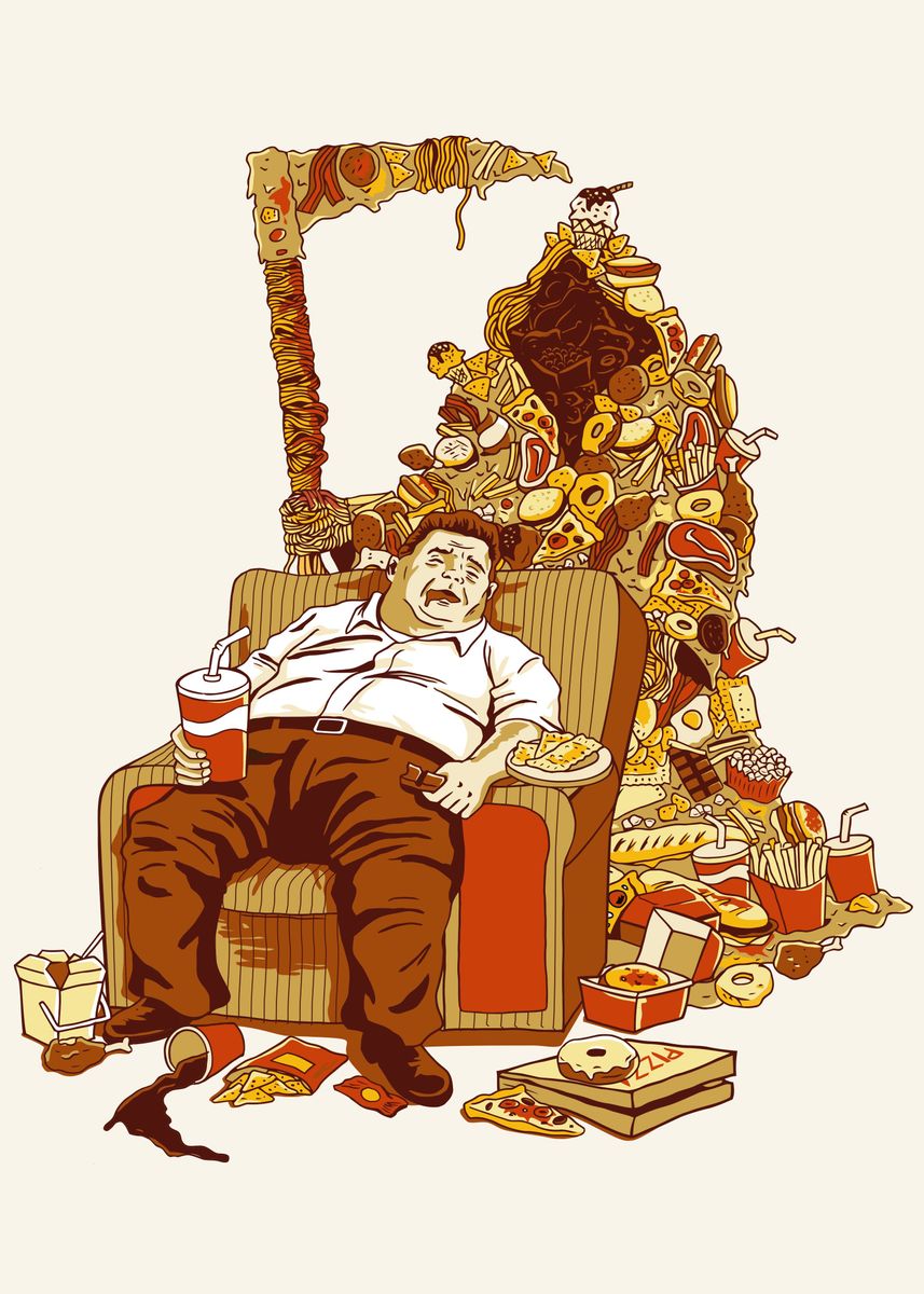 'death diet' Poster, picture, metal print, paint by 5cac8dcd5e259 ...