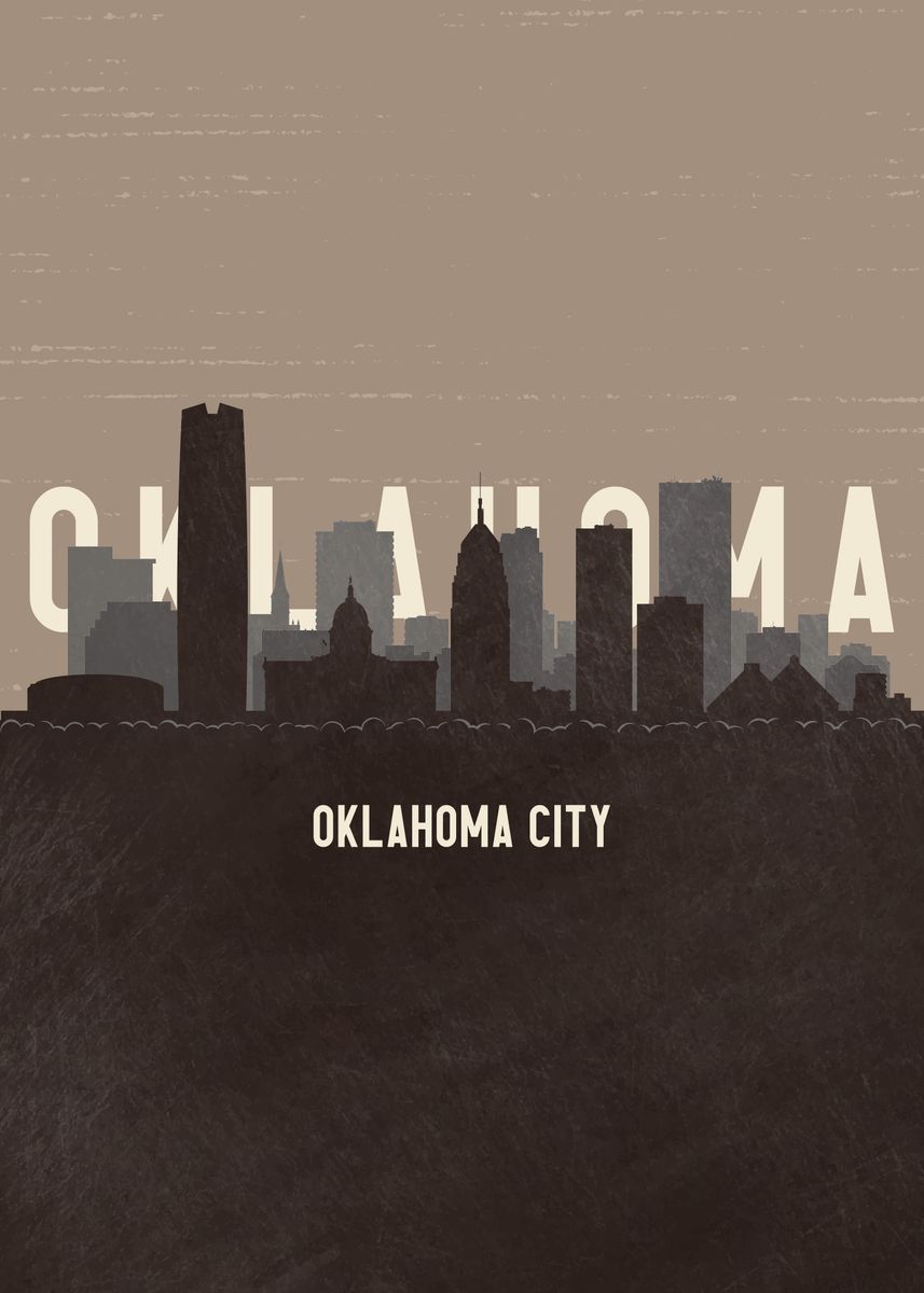 'Oklahoma City Oklahoma' Poster, picture, metal print, paint by Iwoko ...