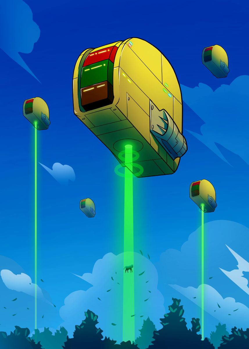 'Taco Ships' Poster, picture, metal print, paint by Paul Arruejo | Displate