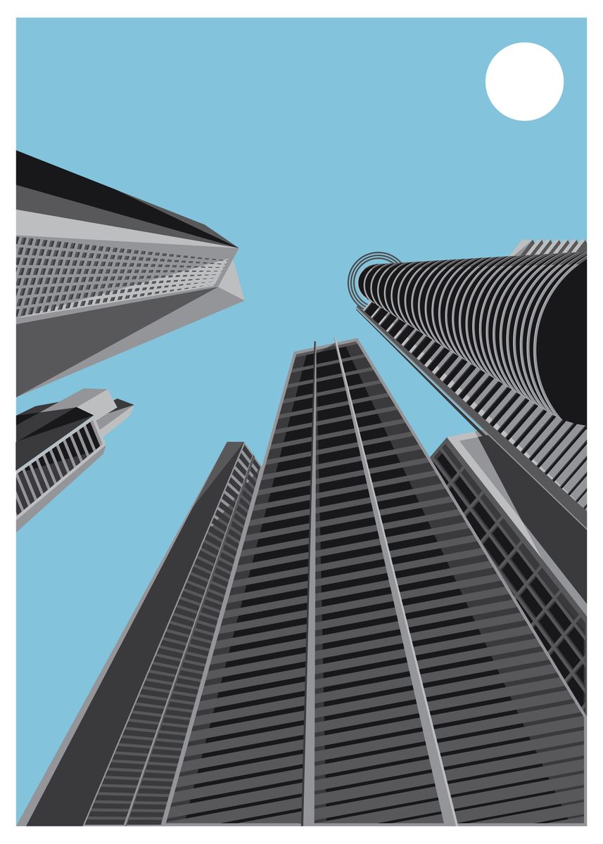 'Skyline Sky' Poster, picture, metal print, paint by Ralph Frankenberg ...