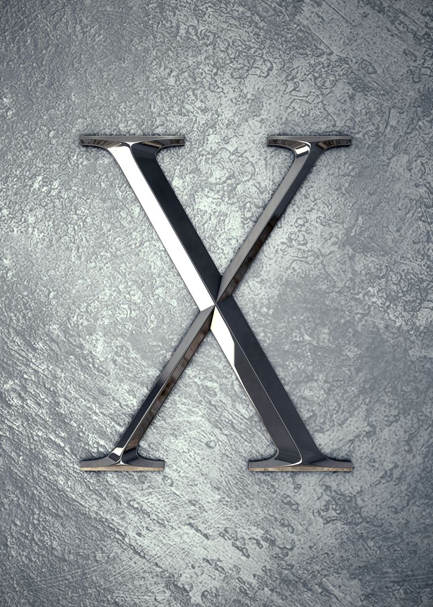 'Letter Roman Numbers X 10' Poster, picture, metal print, paint by ...